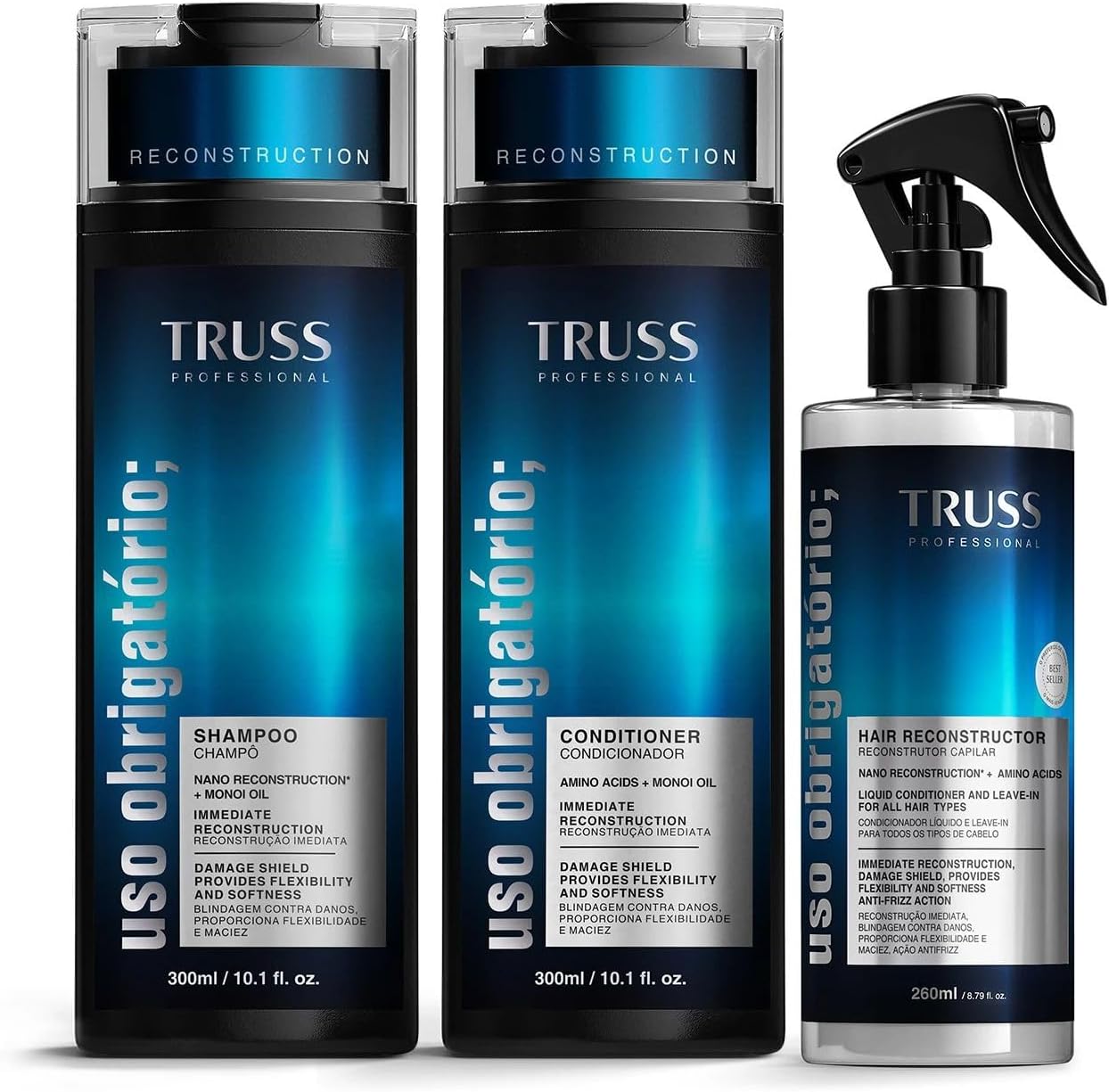 Kit TRUSS Uso Obrigatório Hair Reconstructor (3 Produtos) – Universo da ...